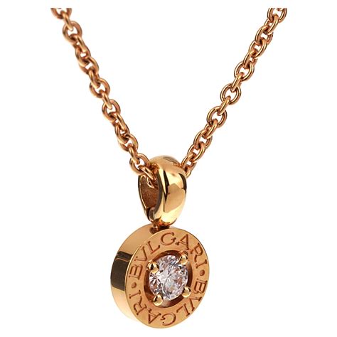 Vintage Bvlgari Bvlgari Openwork Diamond Necklace In Rose Gold For Sale At 1stdibs