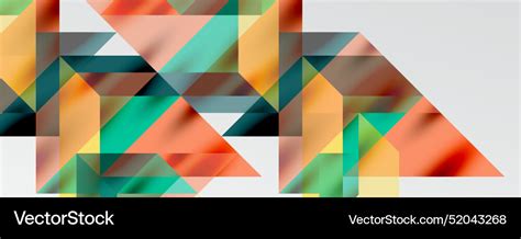 Tech Minimal Overlapping Triangle Shapes Elements Vector Image
