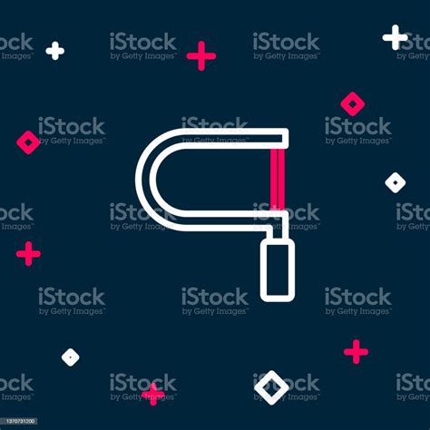 파란색 배경에 격리 된 라인 쇠톱 아이콘 금속은 나무와 금속을 보았다 다채로운 개요 개념 벡터 강철에 대한 스톡 벡터 아트 및 기타 이미지 Istock