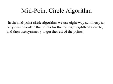 Mid Point Algorithmpdf Science