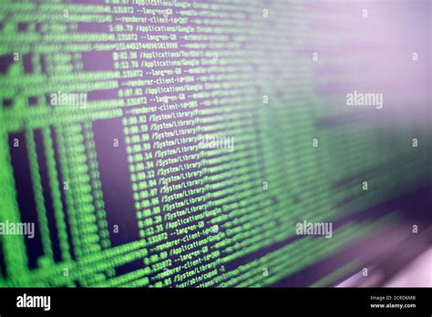 Computer Monitor Displaying Software Code Stock Photo Alamy