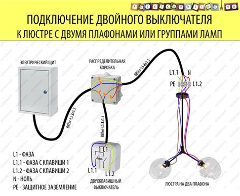 Схема подключения лампочки через выключатель одноклавишный от распределительной коробки в доме