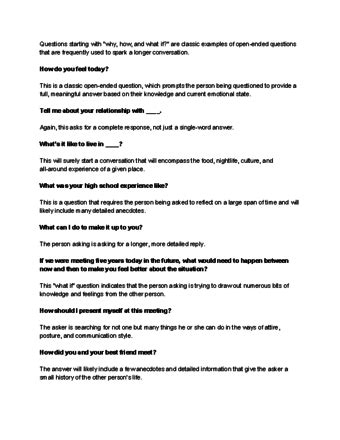 How To Ask Open Ended Questions Easy Tips Examples