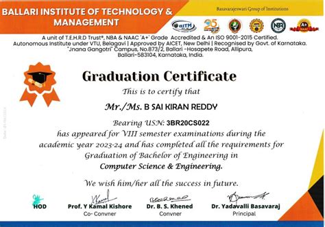 B Sai Kiran Reddy On Linkedin Graduation Computerscience