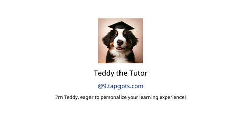 Teddy The Tutor Gpts Features And Functions Examples And Prompts Gpt Store