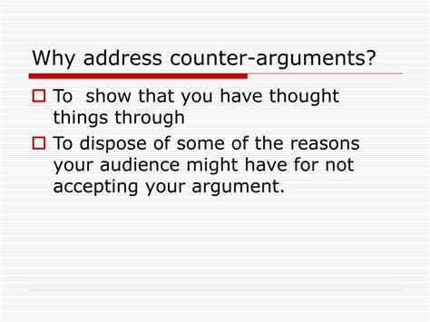 Ppt Formulating And Addressing Counterarguments Powerpoint Presentation Id838428