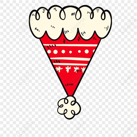 빨간색과 흰색 산타 일러스트 모자즐거움보온하다눈송이 Png 일러스트 무료 다운로드 Lovepik