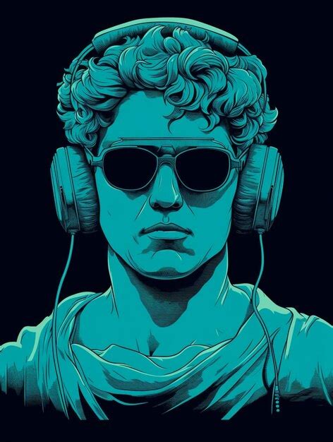 Premium Ai Image A Close Up Of A Man Wearing Headphones And