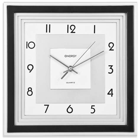 Часы настенные кварцевые Energy Ec 11 квадратные 32 8 4 3 см белый циферблат 009311 купить