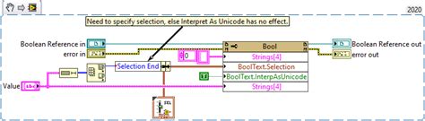 Labview Unicode Boolean Text Vs Boolean Caption Ni Community