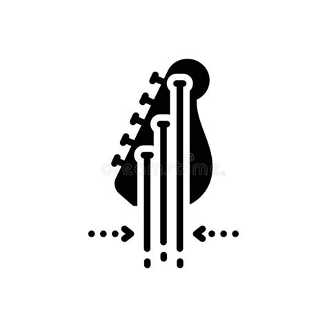 Black Solid Icon For Strings Musical And Entertainment Stock Vector Illustration Of Strings