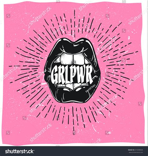 Feminism Slogan Hand Drawn Lettering Girl Stock Vector Royalty Free