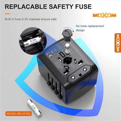 Moxom Mx Hc100 Multi Nation Travel Adapter Cme Distribution Sdn Bhd