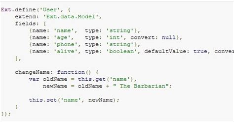 Extjs4 Model데이터모델 관련 Config 속성