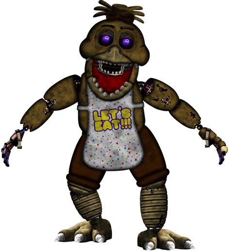Fnaf Plus Withered Golden Chica By Ajosterio On Deviantart