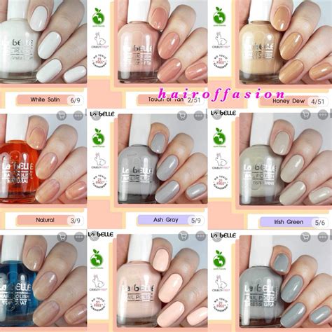 La Belle Nail Polish Nudes And Brown Tan Shades 12ml Shopee