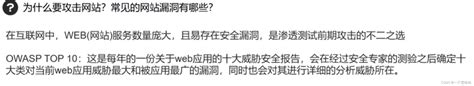 四、常见的网站漏洞有哪些？ csdn博客