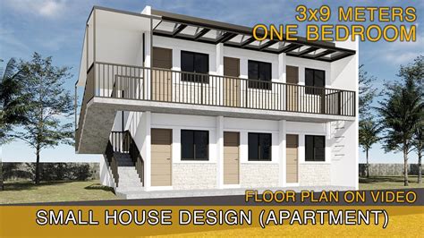 Small House Design Idea Two Storey Apartment 3x9 Meters 27sqm With One Bedroom Youtube