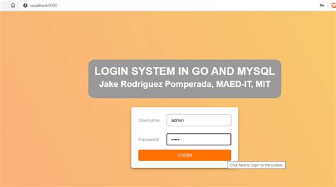 Free Programming Source Codes And Computer Programming Tutorials Login System In Go And Mysql