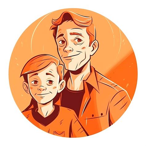 Premium Ai Image A Cartoon Of A Boy And His Father