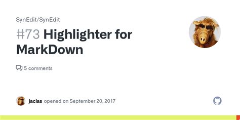 Highlighter For Markdown · Issue 73 · Syneditsynedit · Github