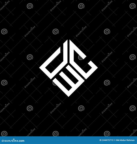 Dwc Letter Logo Design On Black Background Dwc Creative Initials Letter Logo Concept Stock