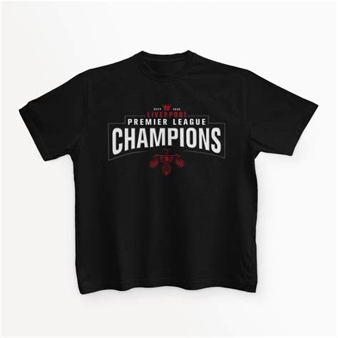 Premier League Champions 2024 25 Liverpool Fc T Shirt Lfc Fan Leisure