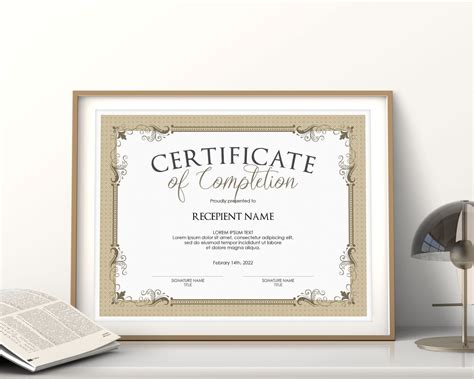 Fantastic Certificate Of Completion Templates Editable Artofit