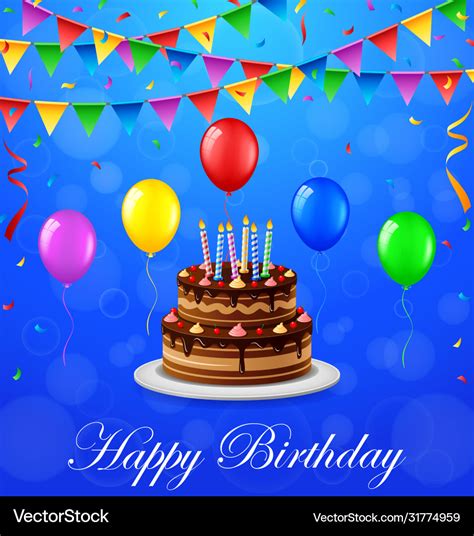Thiết Kế Background Happy Birthday Cake đầy Màu Sắc Và ấn Tượng