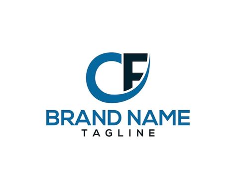 Premium Vector Initials Cf Letter Abstract Logo Design Monogram Vector Template