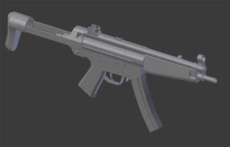 Free Mp5 Submachine Gun 3d Model Turbosquid 1281440