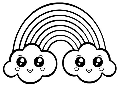 Desenhos De Arco íris Para Colorir Bora Colorir