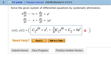 solved solve the given system of differential equations by