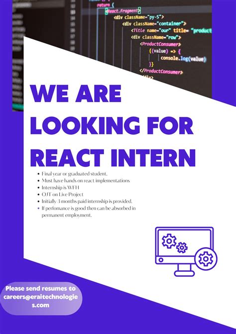 Erai Technologies On Linkedin Reactjs Technology Internship