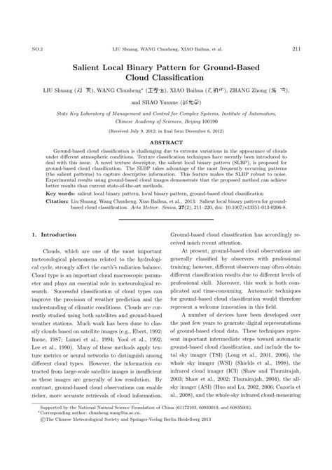 Pdf Salient Local Binary Pattern For Ground Based Cloud Classification Dokumentips