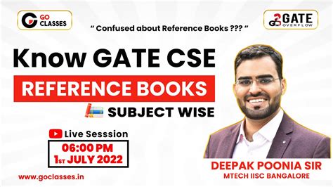 Know Gate Reference Books Subject Wise Gate 2023 Go Classes By