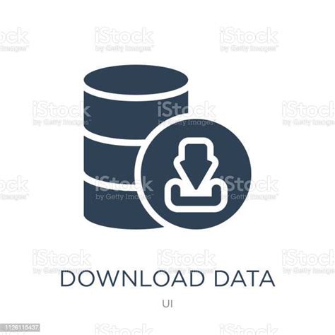 흰색 바탕에 데이터 아이콘 벡터를 다운로드 다운로드 데이터 유행 가득 아이콘 Ui 컬렉션에서 데이터 벡터 일러스트 레이 션 다운로드 0명에 대한 스톡 벡터 아트 및 기타