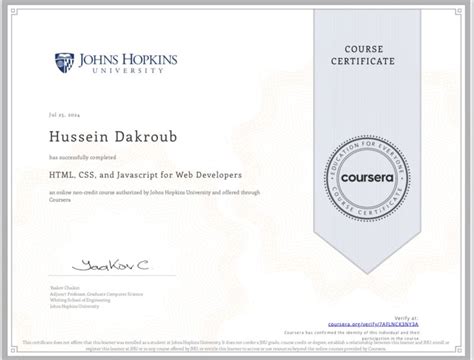 Hussein Dakroub On Linkedin Webdevelopment Johnshopkinsuniversity