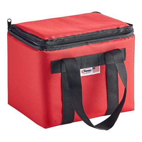 Sterno Customizable 12 X 9 12 X 10 Small Red Nylon Insulated