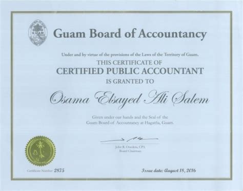 Cpa Certificate