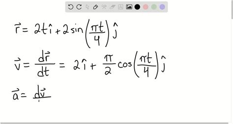 solved the position vector r⃗ of a particle moving in the x y plane is