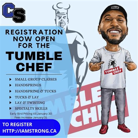 Tumble Chef Registration Is Now Open Cheer Strong Inc
