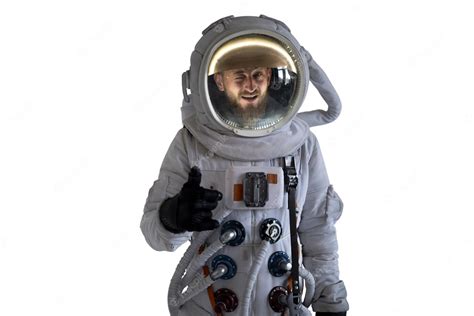 우주복을 입은 우주 비행사 무료 Psd 파일