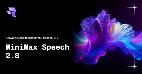 Minimax Speech 28 Ai Audio Generator Runware