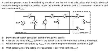 Solved A Particular Power Source Is Modelled By The Circuit Chegg Com