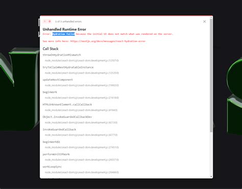 Hydration Error Issue Pmndrs React Three Next GitHub
