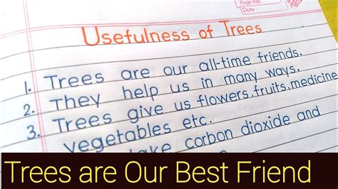 Trees Are Our Best Friend Paragraph Words At Edwin Whitlow Blog
