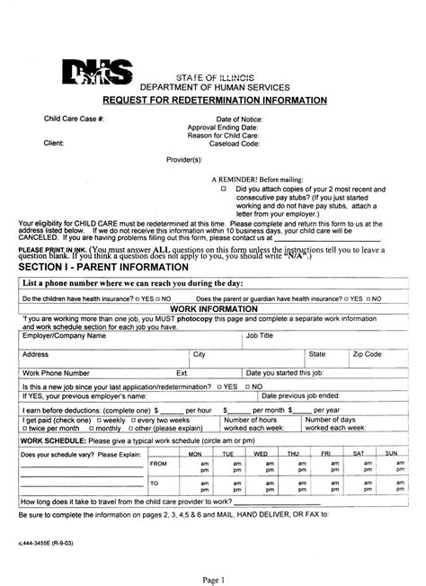 Redetermination Form