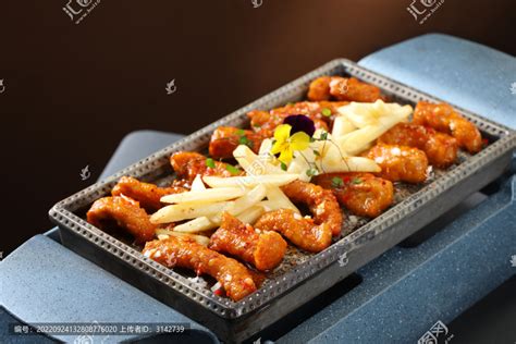 铁板猪颈肉 中国菜系 食品餐饮 摄影素材 汇图网www huitu