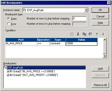 Entering The Data Breakpoint Condition